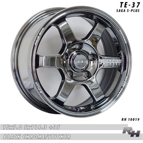 Jual Velg Te37 Ring 15 Lebar 7 Et35 H5x114 Black Chrome Shopee Indonesia