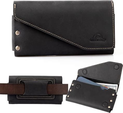 Topstache Leather Phone Holster With Belt Loop Magnetic