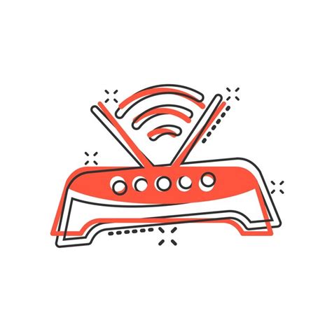 Premium Vector Wifi Router Icon In Comic Style Broadband Cartoon