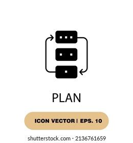 Plan Icons Symbol Vector Elements Infographic Stock Vector Royalty