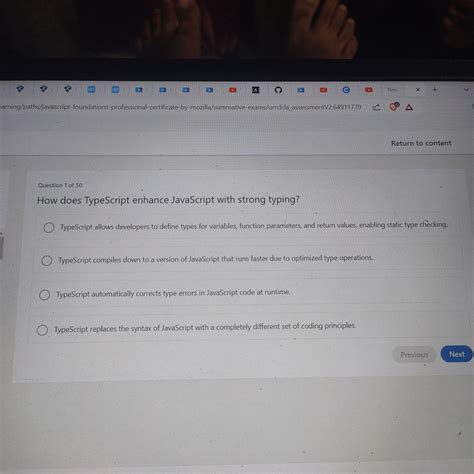 Solved Question 1 ﻿of 50how Does Typescript Enhance