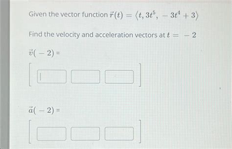 solved given the vector function