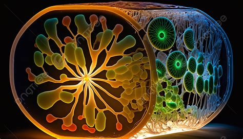 Light Effect Microorganism Plant Cell Background Light Effect Plant Light Effect Technology
