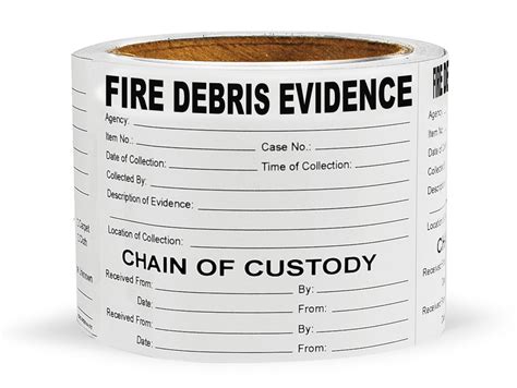 Sureseal Adhesive Fire Debris Evidence Labels Arrowhead Forensics
