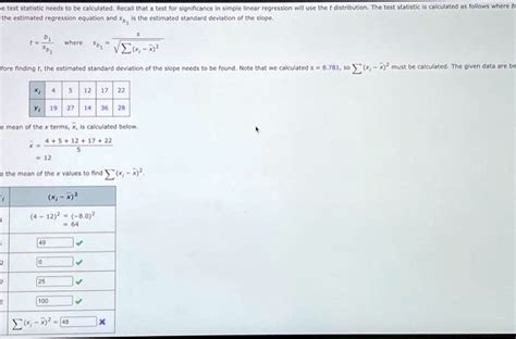 Solved The Test Statistic Needs To Be Calculated Recall That A Test For Significance In Simple