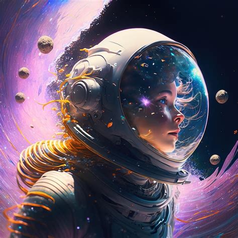 Girl Holding Galaxy Space