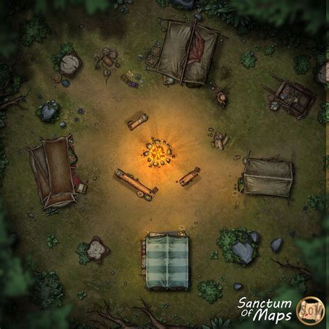 Campsite Battle Map Dnd Battle Map Dandd Battlemap Dungeons And