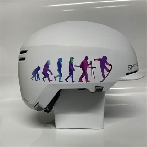 White Snowboarding Evolution Sticker Etsy