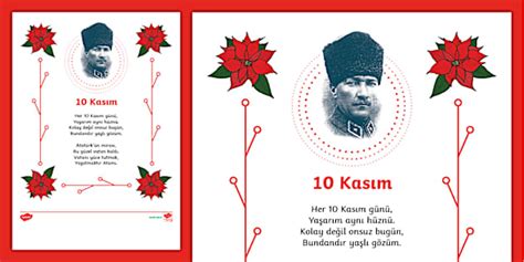 İlkokul Seviyesine Uygun 10 Kasım Şiirleri