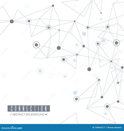 Network Concept Connected Lines And Dots Vector Stock Vector