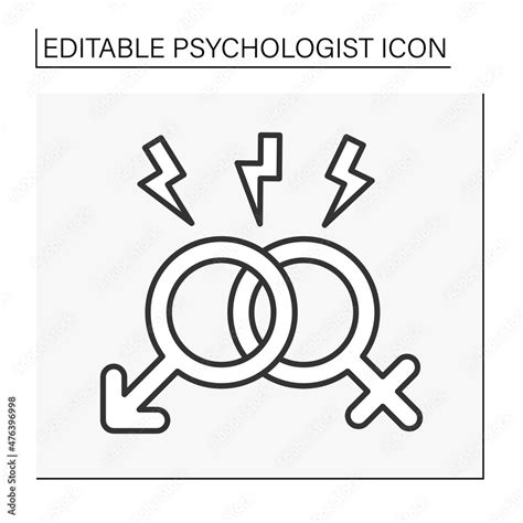 Therapy Line Icon Psychotherapy Communication About Secual Activity