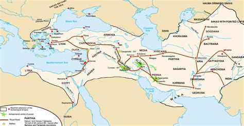Persian Empire Map Royal Road