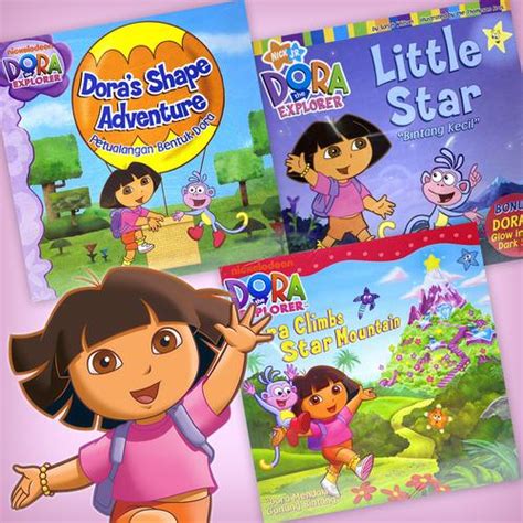 Jual Dora The Explorer Story Book 3 Buah Buku Cerita Berwarna Collection 10 Doras Shape