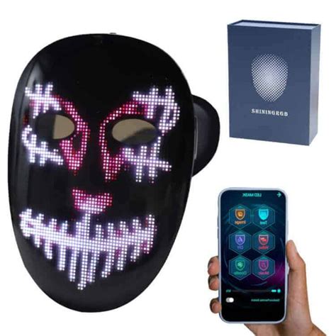 2023 Diy Magic Programmable Led Mask China Lighted Glow