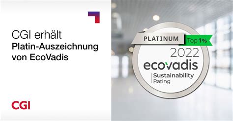 Mark Hampe On Linkedin Cgi Erhält Ecovadis Platin Auszeichnung Und Gehört Damit Zu Den…