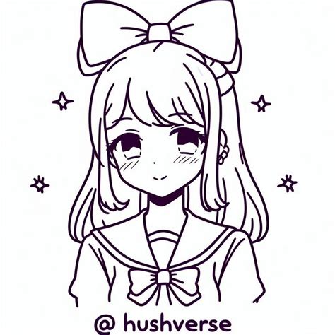 Simple Cute Anime Girl Drawing Easy Ideas 👧🏻 Perfect For Beginners Hushverse