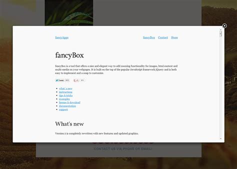 HOW TO USE FANCYBOX Страницы Интернета