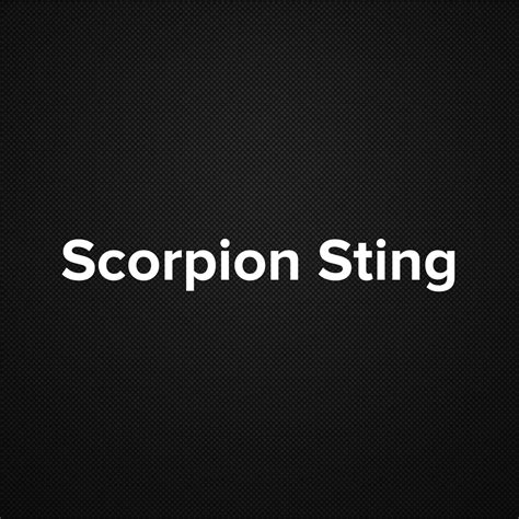 Scorpion Sting Moho