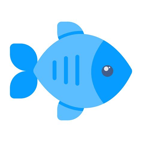 A Flat Design Icon Of Fish 20083531 Vector Art At Vecteezy