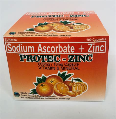 Sodium Ascorbate Zinc Capsule Immumax Ascorsaph Zee Protec Zinc