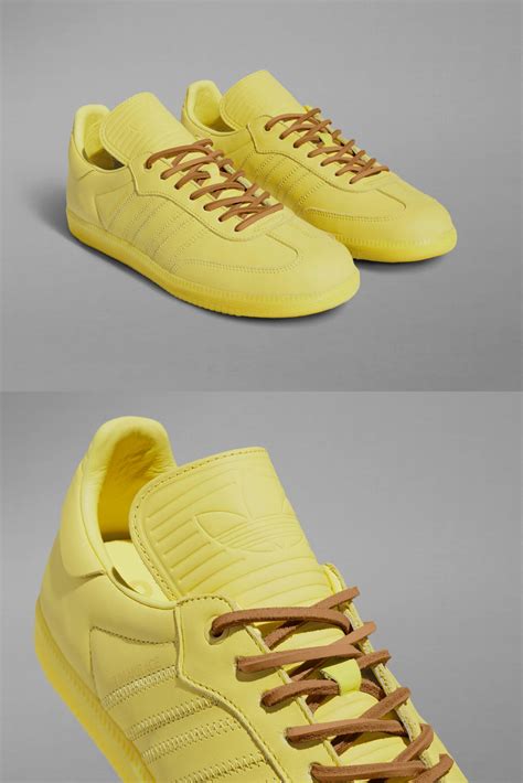 Pharrell Williams X Adidas Humanrace Samba Yellow Sneakerb0b Releases