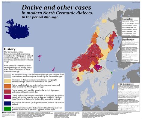 Grammatical Noun Cases In North Germanic 1850 To 1950 Rlinguisticmaps