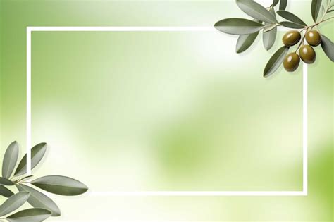 Premium Photo Border Template With Olive Plant