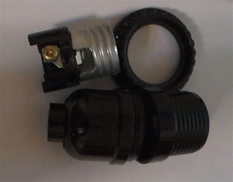 Leviton Bakelite Keyless Lamp Socket With Threaded Shell And Shade Ring