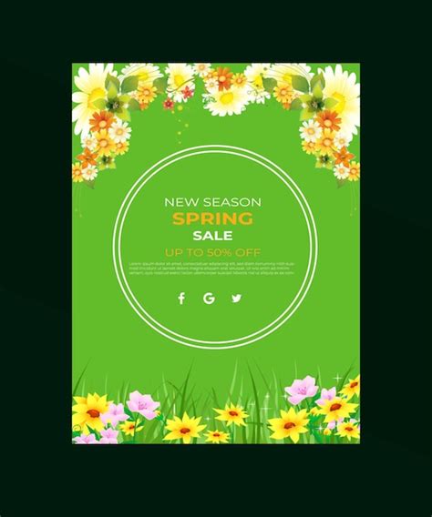 Premium Vector Vector Spring Flyer