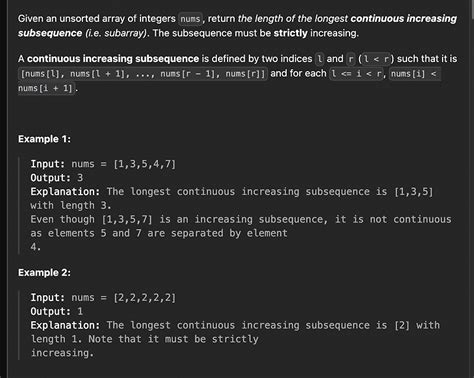 Leetcode 674 Longest Continuous Increasing Subsequence Jays