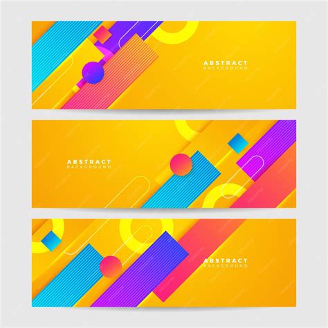 Premium Vector Abstract Colorful Banner Background Dynamic Textured Geometric Element Modern