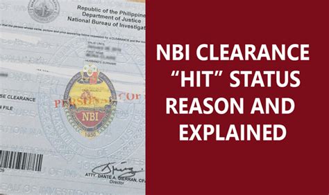 Nbi Clearance Hit Status Reasons Of Nbi Hit In Getting Clearance