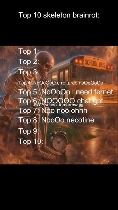 Top 10 Skeleton Brainrot Italianbrainrot Memes Meme Random Youtube