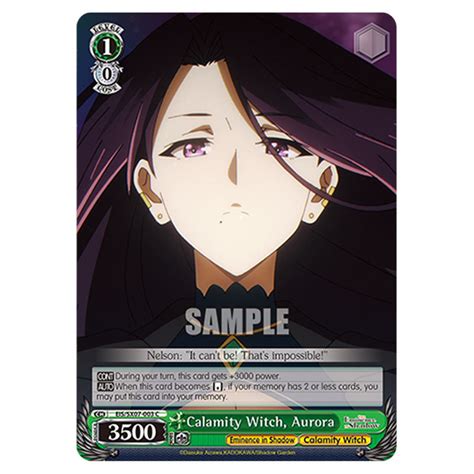 Weiss Schwarz The Eminence In Shadow Calamity Witch Aurora C Ei