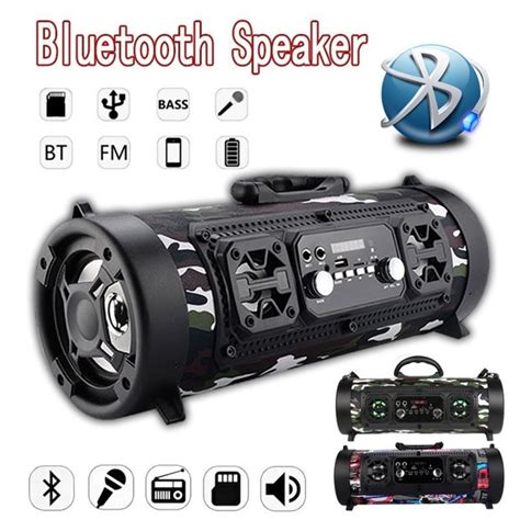 New Usb Aux Tf Card Phone Pc Subwoofer Speakerphone Wireless Bluetooth Portable Speaker