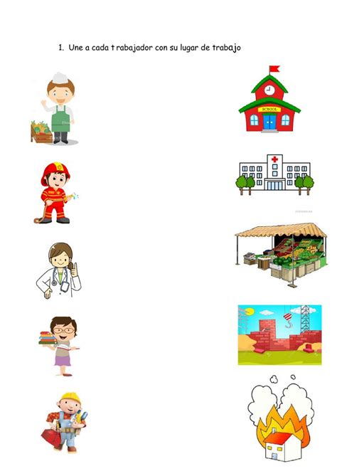 Profesiones Y Oficios Worksheet Community Helpers Teacher Planning