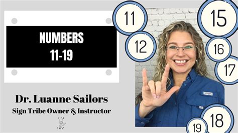 Learn Numbers 11 19 Asl Sign Language Sign Tribe Youtube