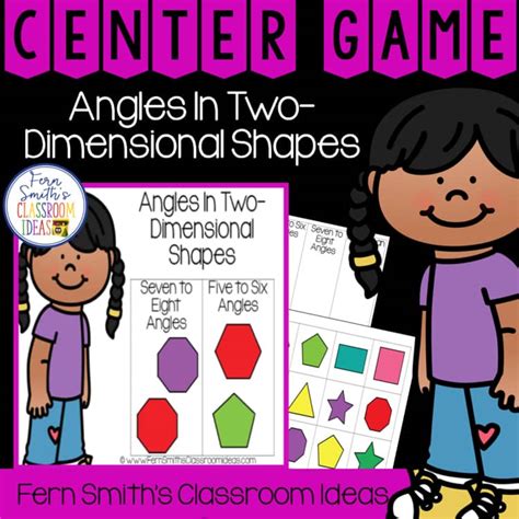 Angles In Two Dimensional Shapes Center Games For Second Grade Tpt