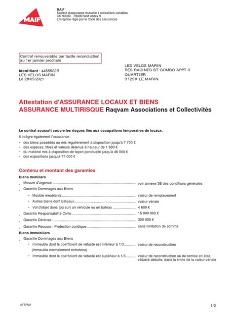 Attestation Pma Pdf Assurance