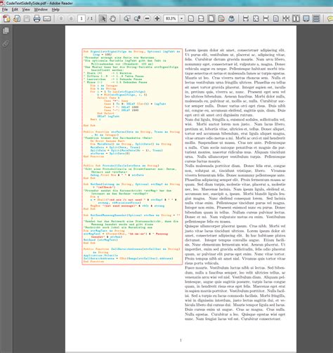 Positioning How To Place A Program And A Text Side By Side Tex