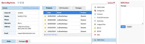 How To Send An Individual Client An Sms Message Simple Salon