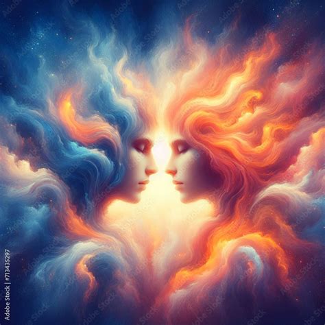 Twin Flame Couple Soulmates The Concept Of Magical Esoteric Tantric