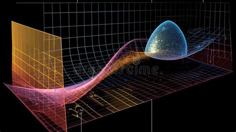 Time Space Distortion Abstract Visualization Of Spacetime Continuum