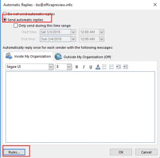 Use Automatic Reply Rules Without Sending An Out Of Office Message