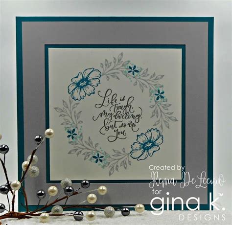 Gina K Designs Mega And Mini Wreath Builder Blog Hop Card Making