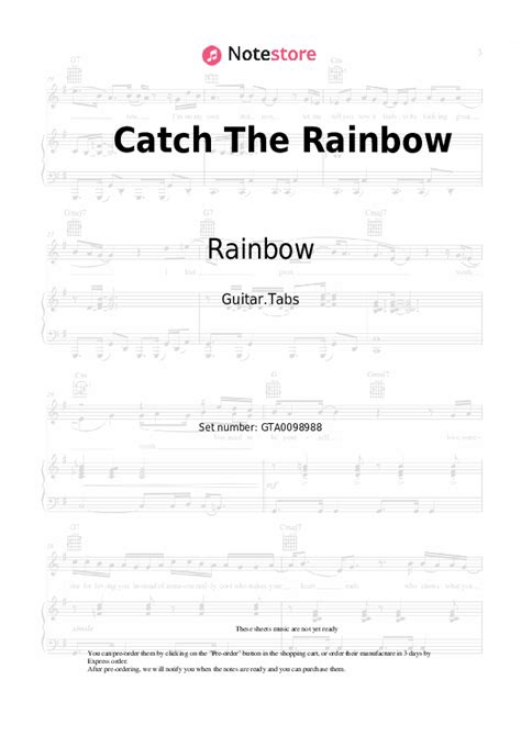 Catch The Rainbow Tabs Guitar Rainbow In Note Guitartabs