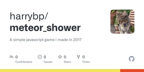 Github Harrybpmeteorshower A Simple Javascript Game I Made In 2017