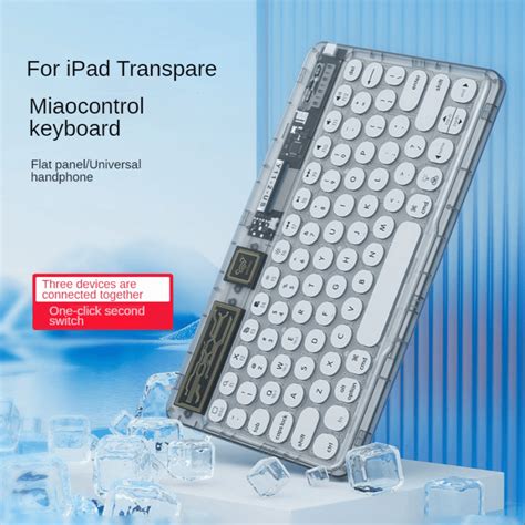 Multi Device Wireless Keyboard Rechargeable Wireless Transparent Backlit Keyboard Support