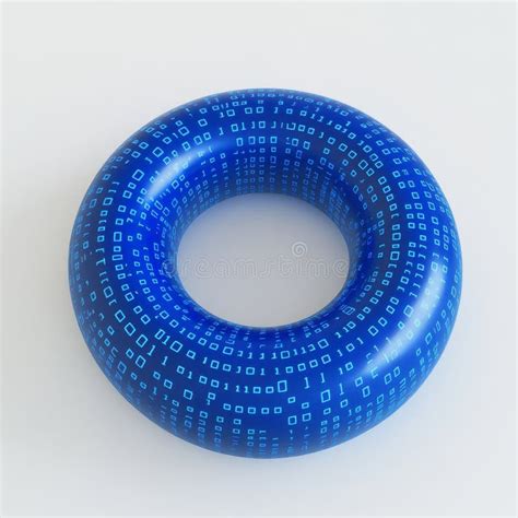 A Sleek Blue Ring With Digital Patterns Signifying Progress And