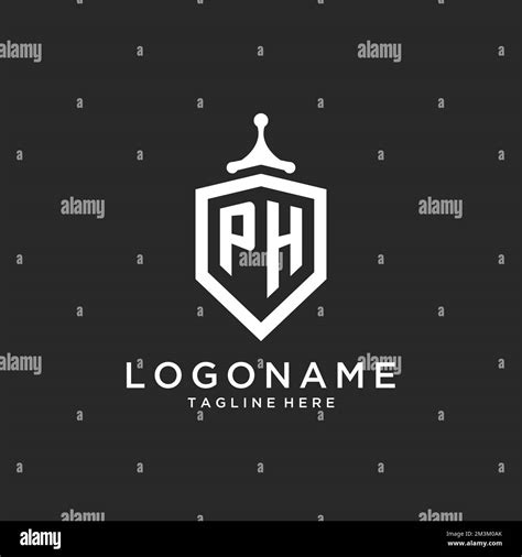 Ph Monogram Logo Initial With Shield Guard Shape Design Ideas Stock Vector Image And Art Alamy